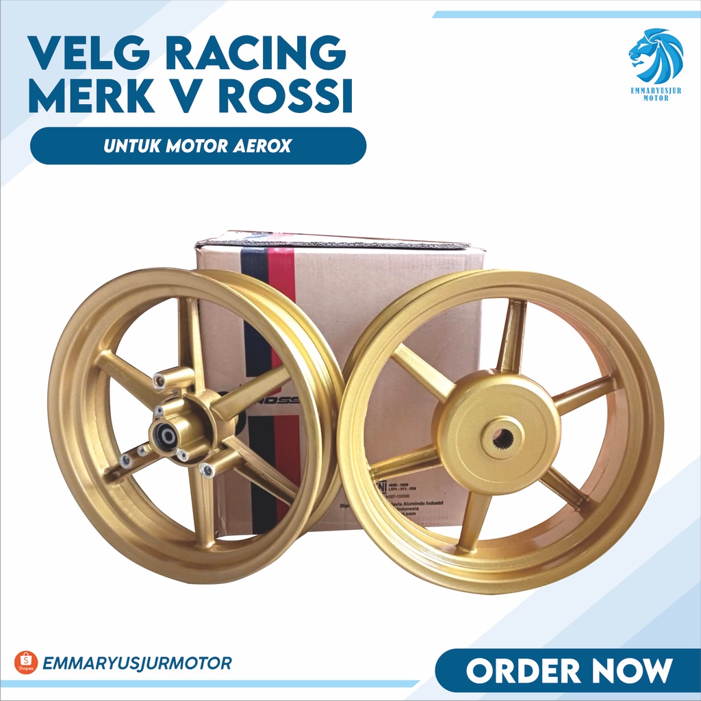 Jual VELG RACING AEROX 300/400-14 VENOM STARMAX GOLD VELG V ROSSI AEROX ...