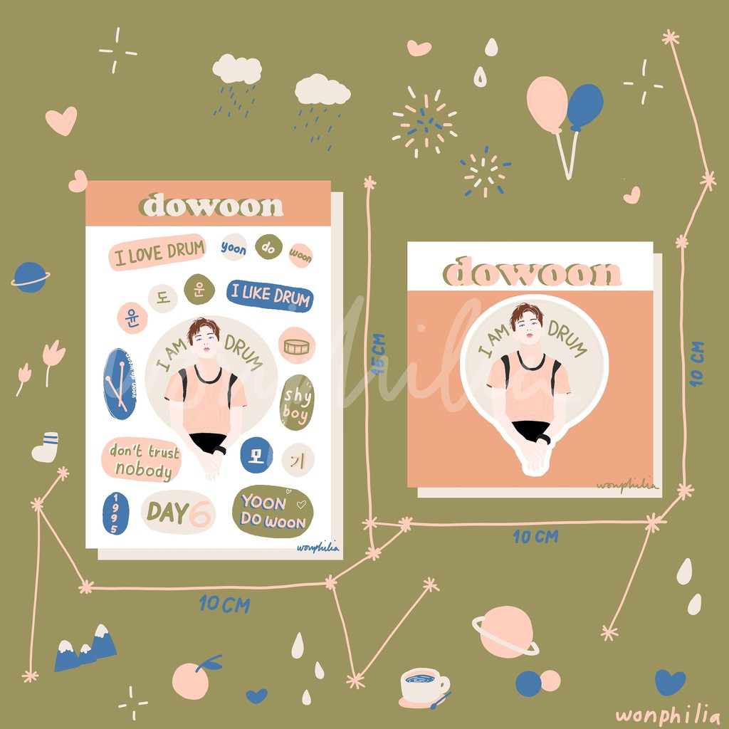 Jual DAY6 Sticker sheet - DOWOON (Pre-order) | Shopee Indonesia