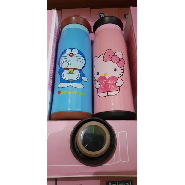 Jual Unik TERMOS HELLO KITTY DORAEMON 500ML BOTOL MINUM VACUUM CUP KT terakhir | Shopee Indonesia