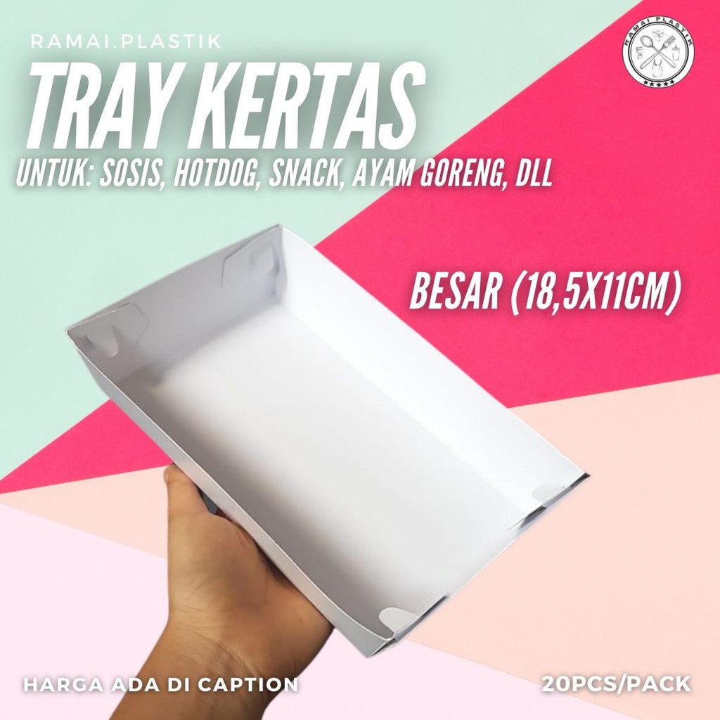 Jual Kertas tray/ tray paper/ tray food isi 100pcs per pack | Shopee ...
