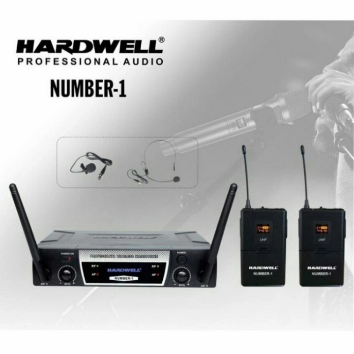 Jual Mic Wireless Clip On & Headset Hardwell Number 1 ORIGINAL | Shopee ...
