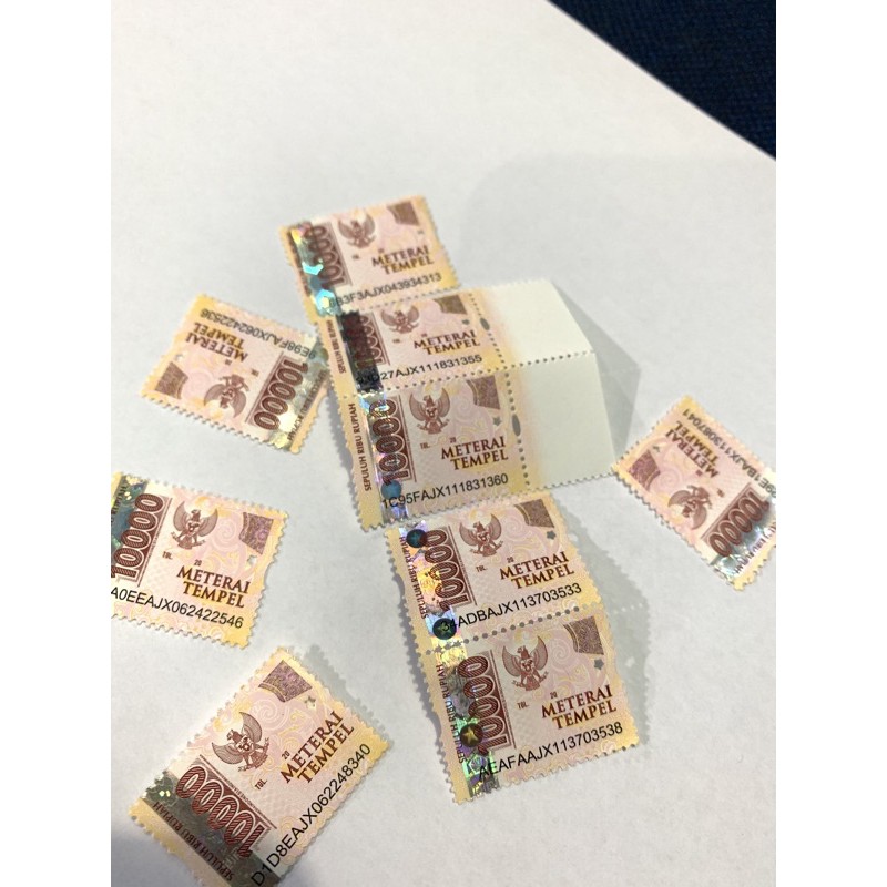 Jual MATERAI TEMPEL MATERAI 10000 10rb Original Asli Baru PERURI | Shopee Indonesia