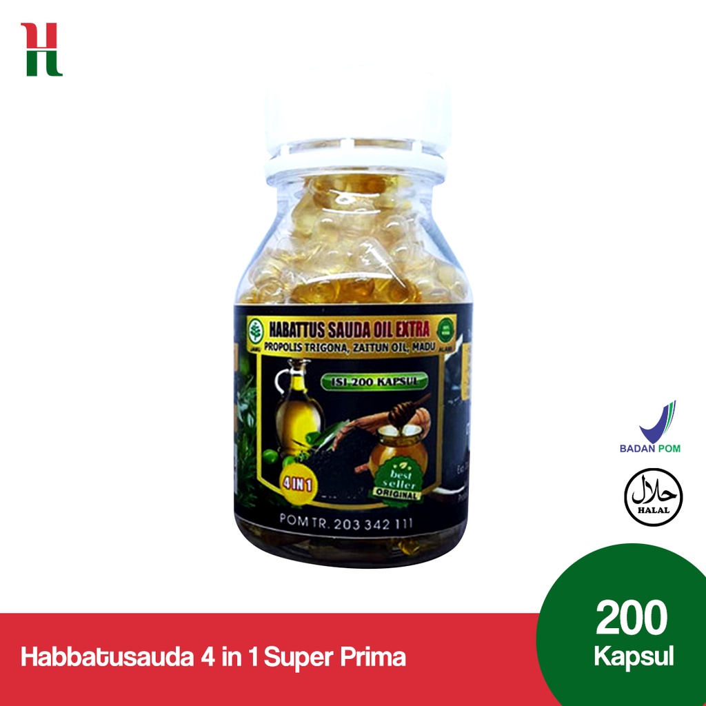 Jual HABBATUSSAUDA OIL 4IN1 SUPER PRIMA 200 KAPSUL - THIBUN NABAWI DAN ...