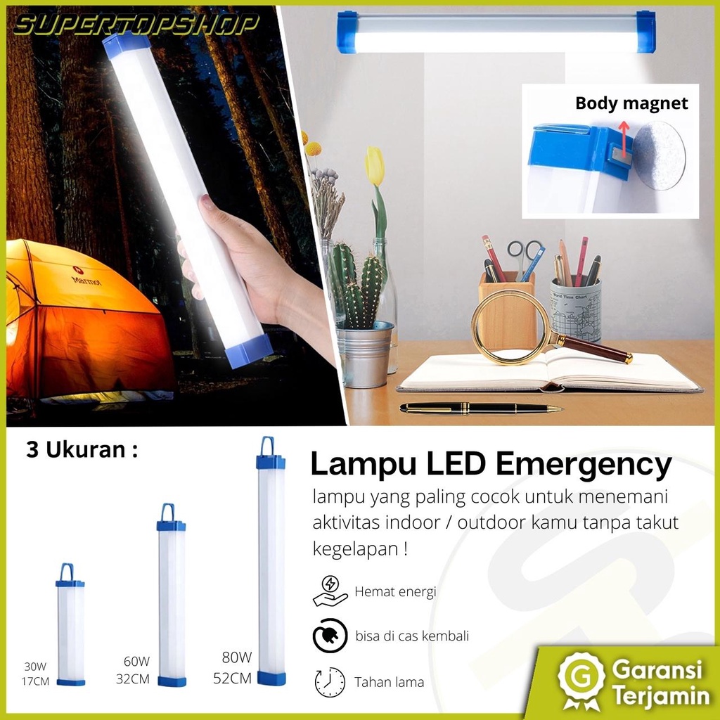 Jual Lampu LED Emergency portable tempel atau gantung lamp lampu ...