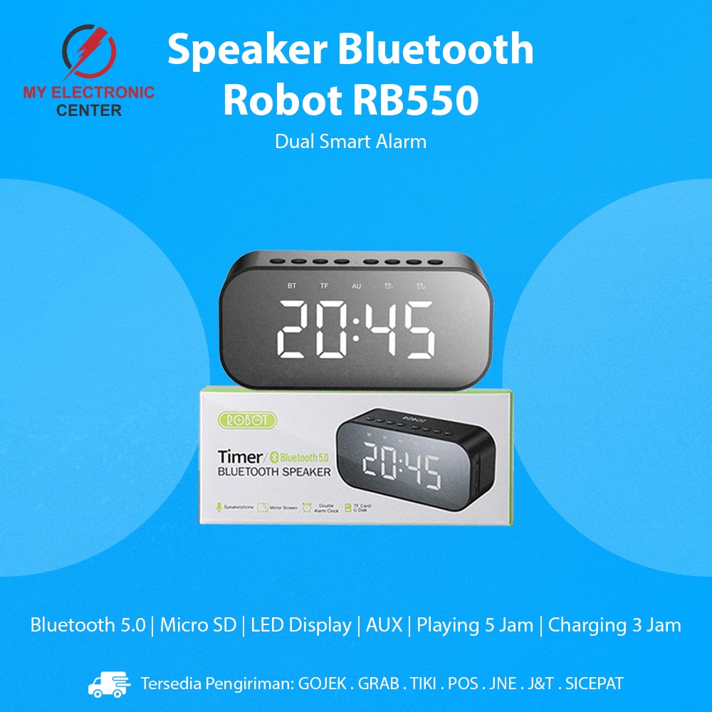 Jual Speaker Robot RB550 Bluetooth 5.0 Mini Portable Support Micro SD - USB | Shopee Indonesia