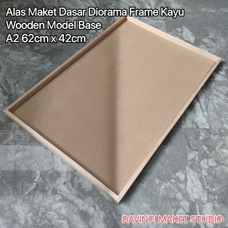 Jual Alas Maket Dasar Diorama Frame Kayu A2 62cm x 42cm - Wooden Model ...