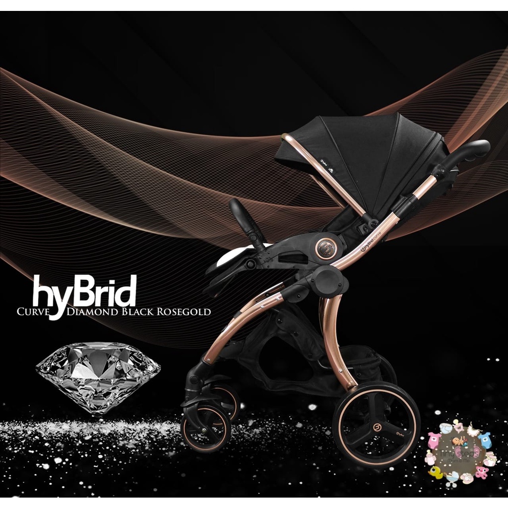 Jual Hybrid Curve Stroller Diamond Rosegold - Stroller Hybrid | Shopee ...