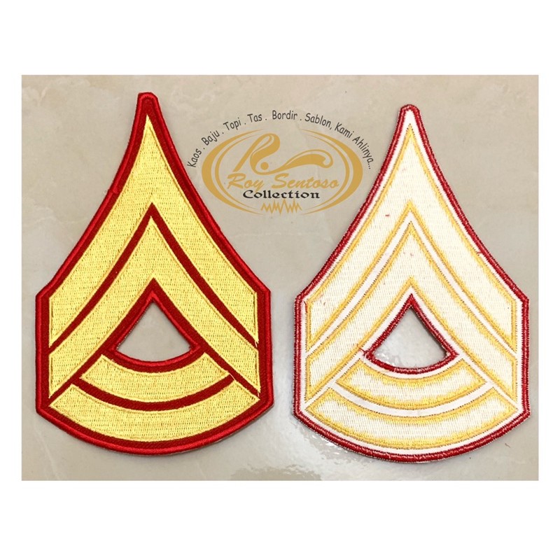 Jual Pangkat PDL Sevron Chevron Jahit Bordir (harga sepasang/2 pcs ...
