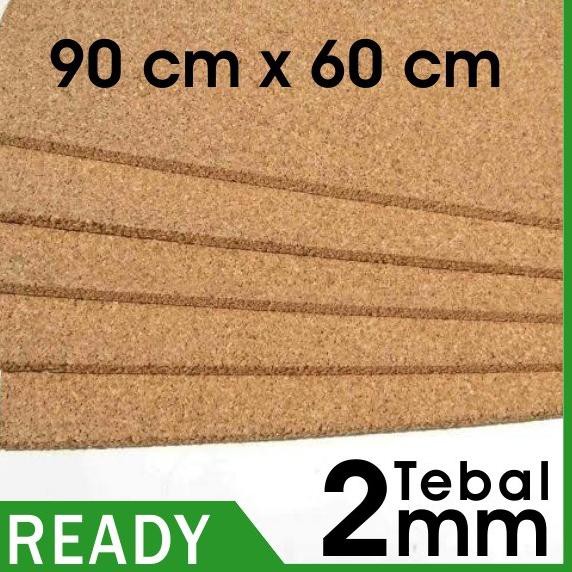 Jual ℮ Cork Board 3mm Pin sheets Sheet gabus lembaran patah polos ...