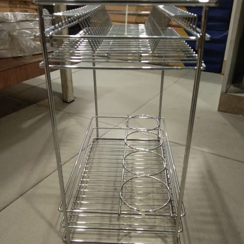 Jual Rak botol 2 susun TMB 23056 kabinet 30cm Chrome kilap tebal ...