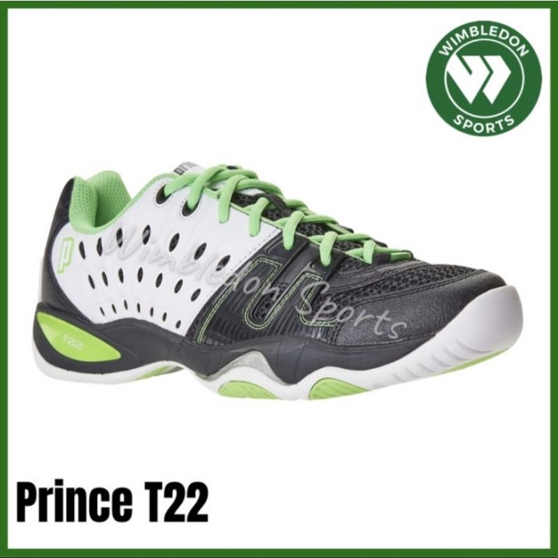 Jual Sepatu Tenis Prince T22 Black White Green / Sepatu Prince T22 ...