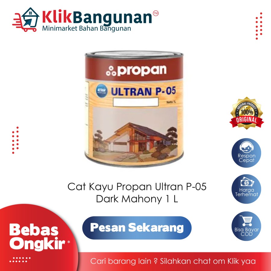 Jual CAT KAYU ULTRAN PROPAN P 05 DARK MAHONY POLITUR / PLITUR COKLAT ...