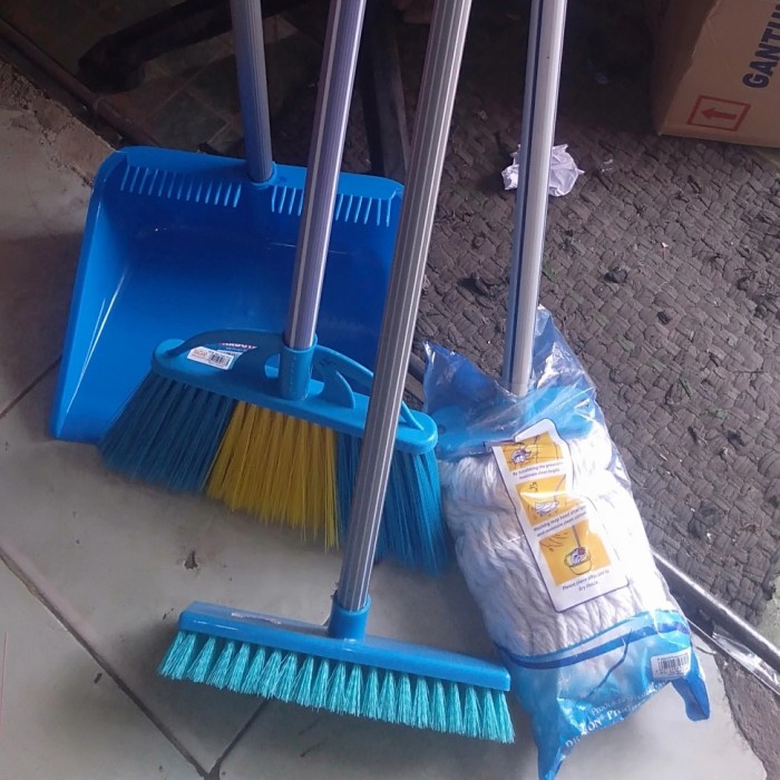 Jual paket alat kebersihan lengkap warna biru | Shopee Indonesia