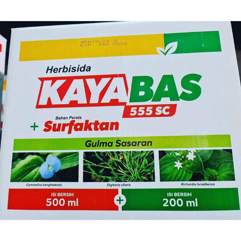 Jual KAYABAS HERBISIDA SELEKTIF TANAMAN JAGUNG 555 SC 500 ML | Shopee Indonesia