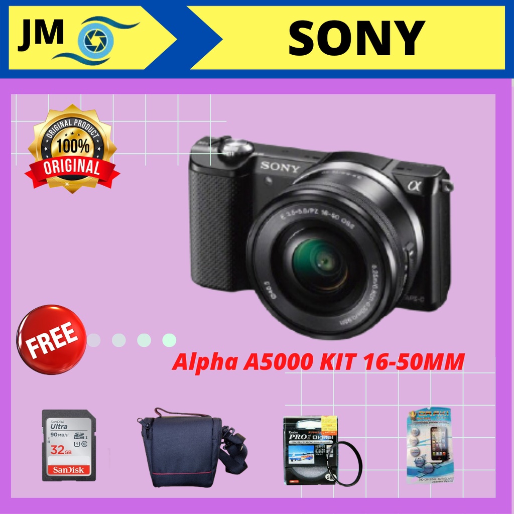 Jual Camera Sony Alpha A5000 Kit 16-50mm | Shopee Indonesia