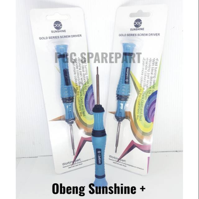 Jual Obeng Plus 1.5 Sunshine SS 8803 BIRU ScrewdriverObeng Plus ...