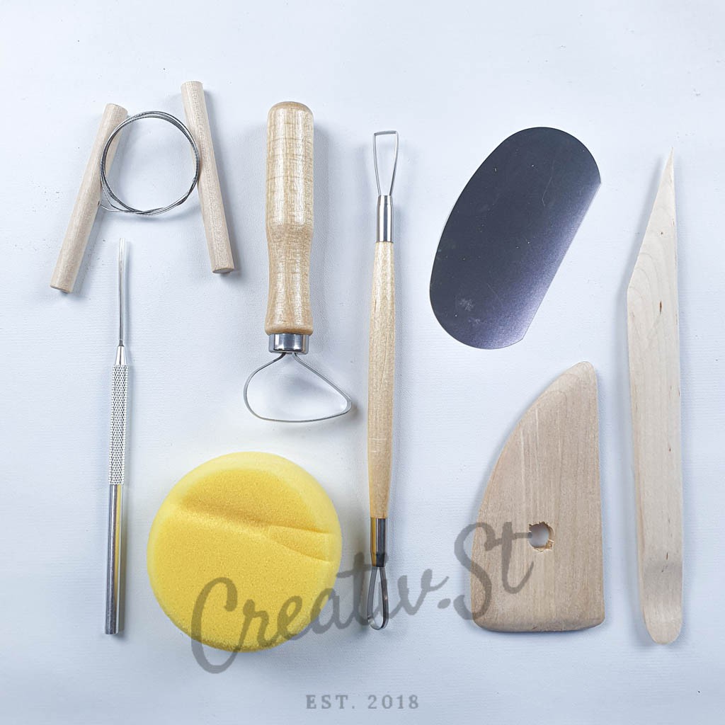 Jual V-TEC Vtec Clay Tool Set Pottery Sculpting Set E 005-8B Tools ...