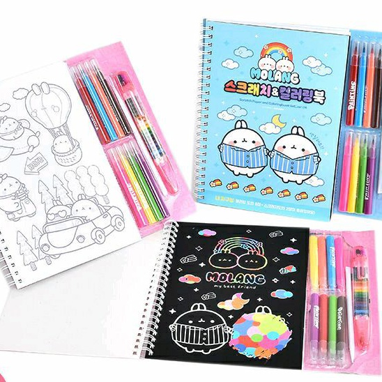 Jual Activity Book Anak DIY Buku Mewarnai / Scratch paper and Coloring ...