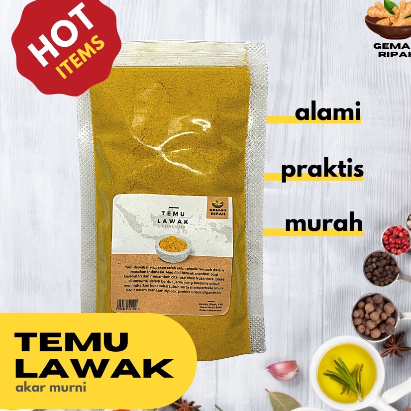 Jual Temulawak Bubuk / Ground Java Turmeric / Rempah / JSR 100% PREMIUM ...