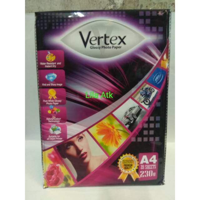 Jual Kertas Photo Paper Glossy A4 230 Vertex | Shopee Indonesia