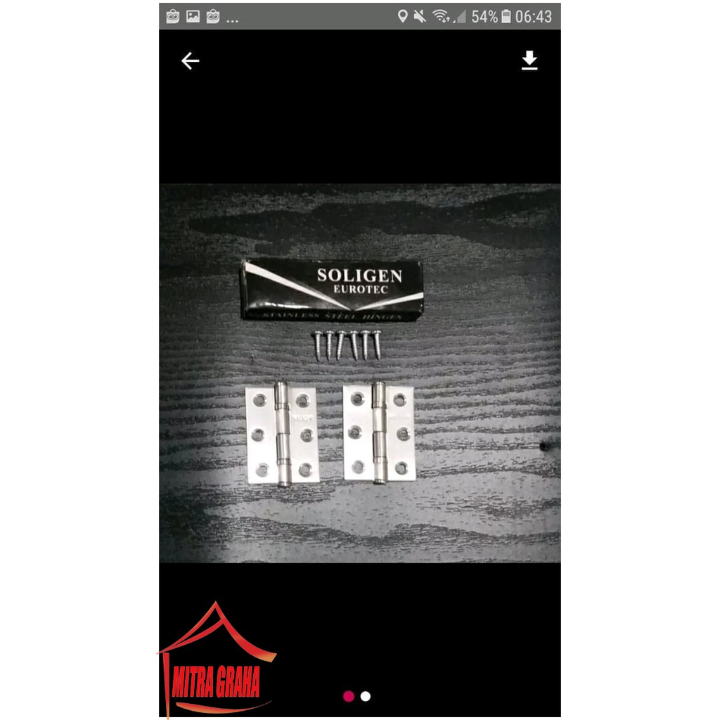 Jual Engsel Lemari 2 inch Stainless Steel Soligen / Engsel Kecil MGJ ...