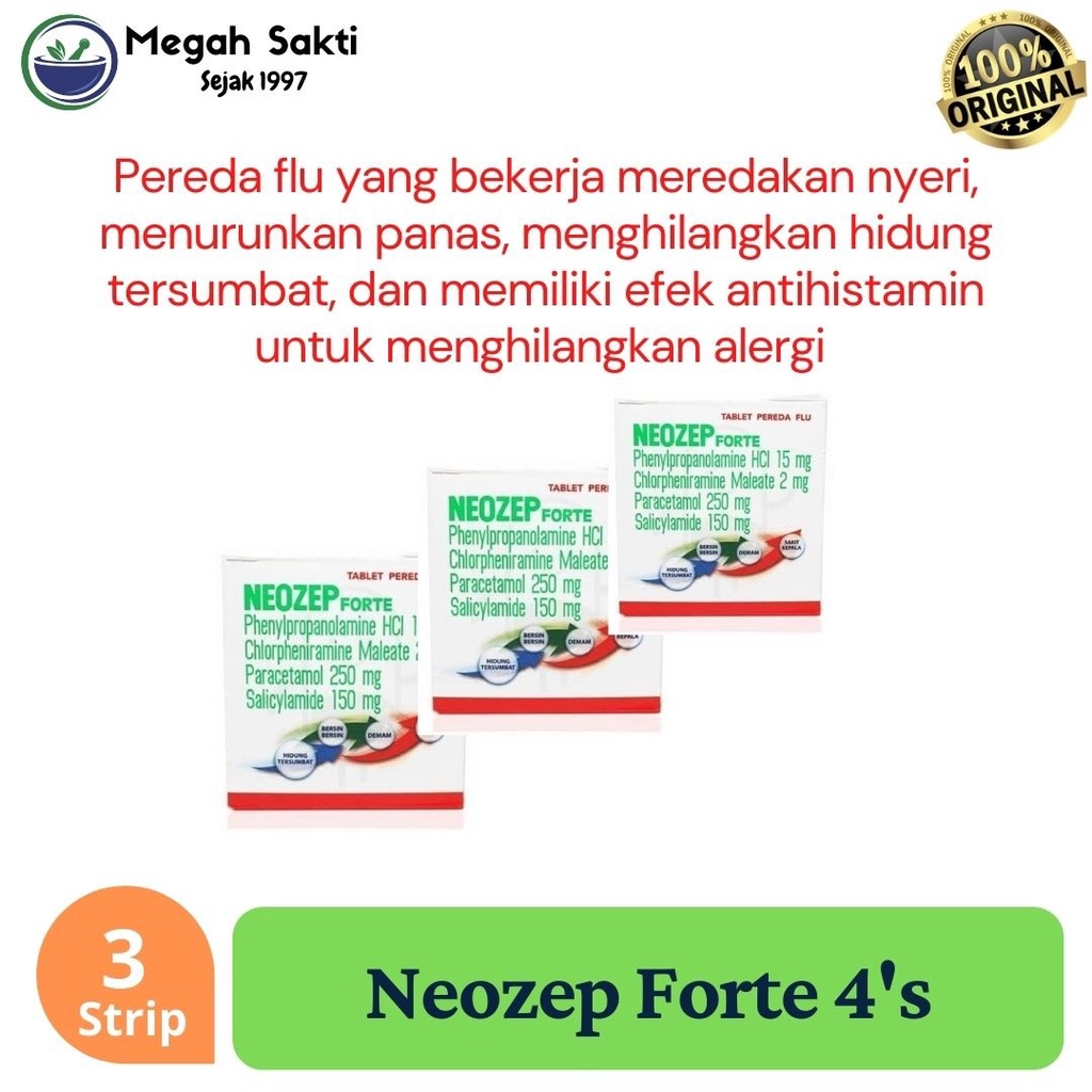 Jual Neozep Forte - Obat Flu dan Hidung Tersumbat ( 3 strip ) | Shopee ...
