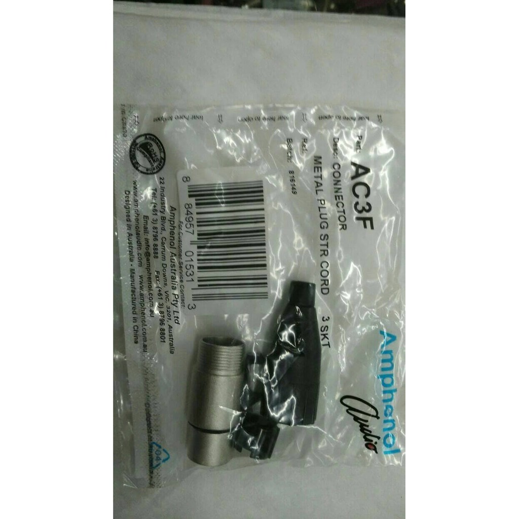 Jual jack canon xlr female amphenol original AC3F | Shopee Indonesia