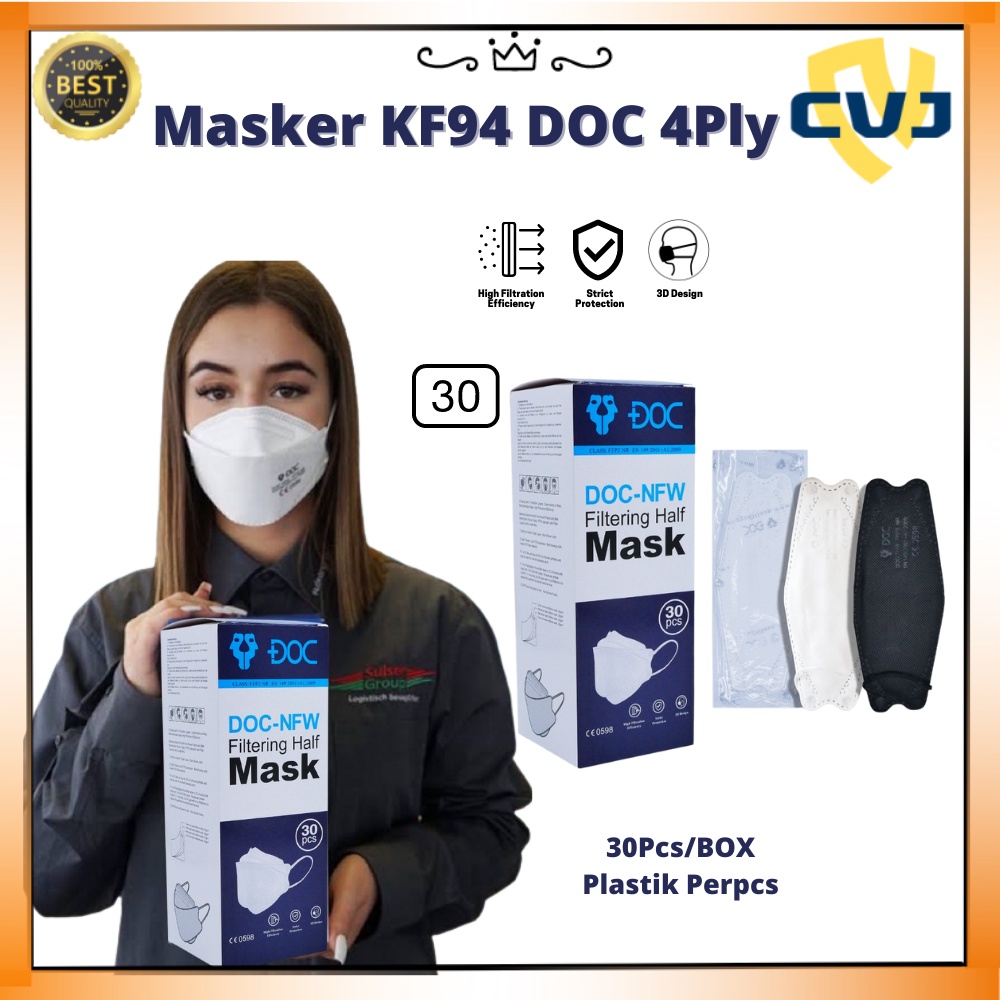 Jual Masker KF94 Single Pack 1Box isi 30 Pcs Earloop Premium Mask CVJ ...
