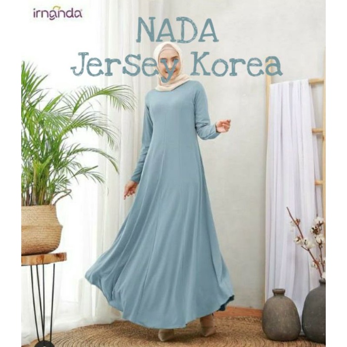 Jual ORIGINAL Irnanda Gamis Jersey Nada - Daily Homedress Jersey Korea ...