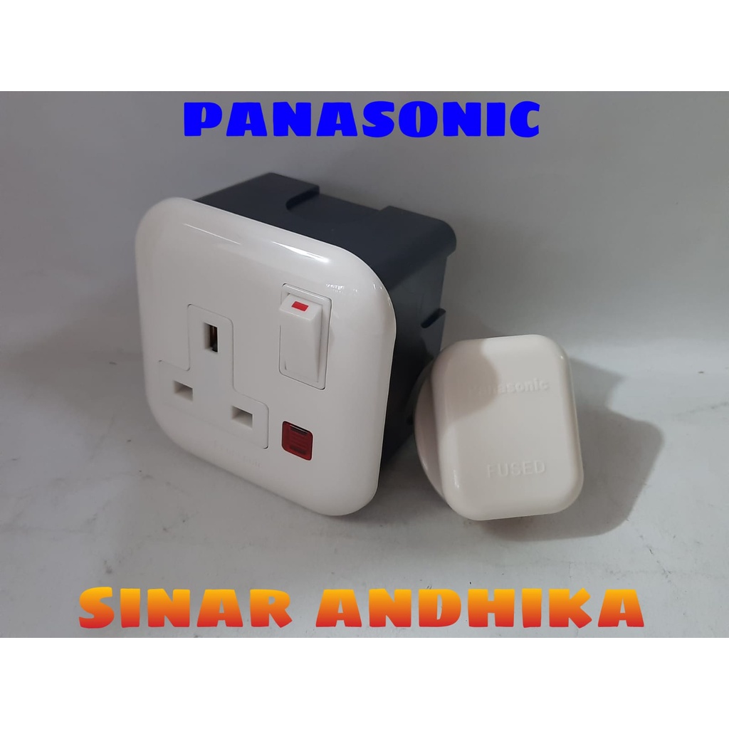 Jual Stop Kontak Ac Set Panasonic Inbow+ Steker Ac Wbj1214W+Wej9111 ...