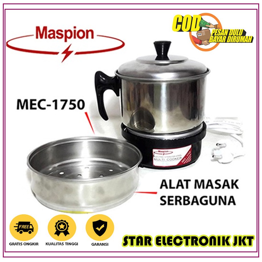 Jual MASPION MEC-1750 MULTI ELECTRIC COOKER 0.5 LITER - Alat Masak ...