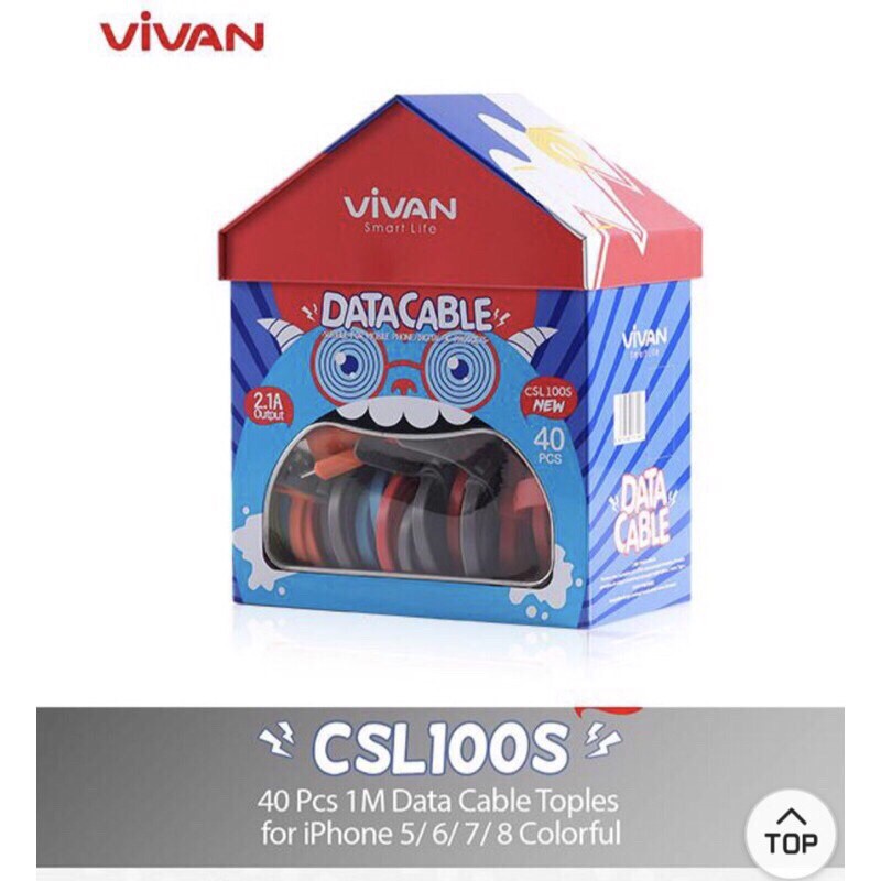 Jual VIVAN Kabel Data CSL100S 1M Data Cable Lightning USB for Ipon ...
