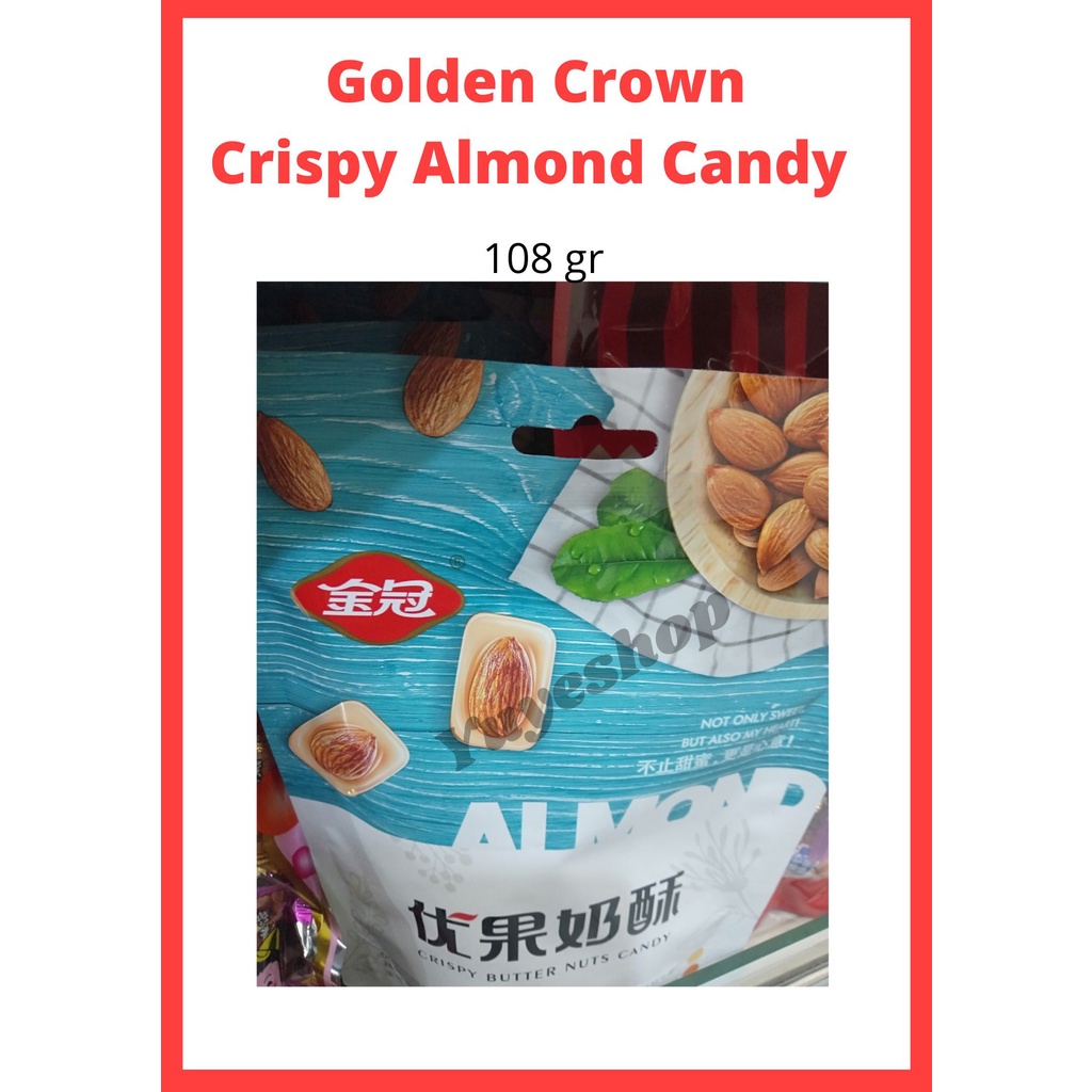 Jual Golden Crown Crispy Almond Candy 108 gr / Permen Kacang/ enting ...