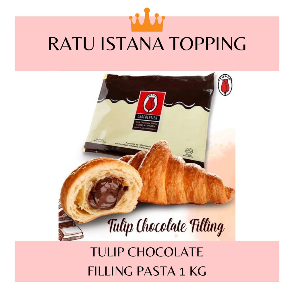 Jual TULIP CHOCOLATE FILLING 1KG REPACK-TULIP FILLING PASTA -COKLAT ...