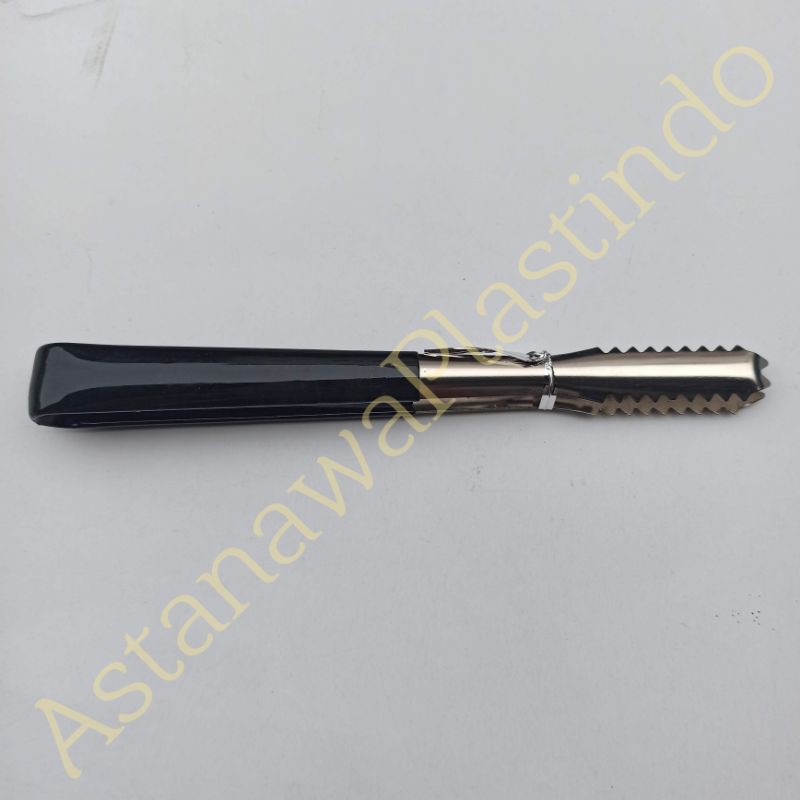 Jual Capitan Stainless steel gagang karet hitam pencapit gerigi es ...