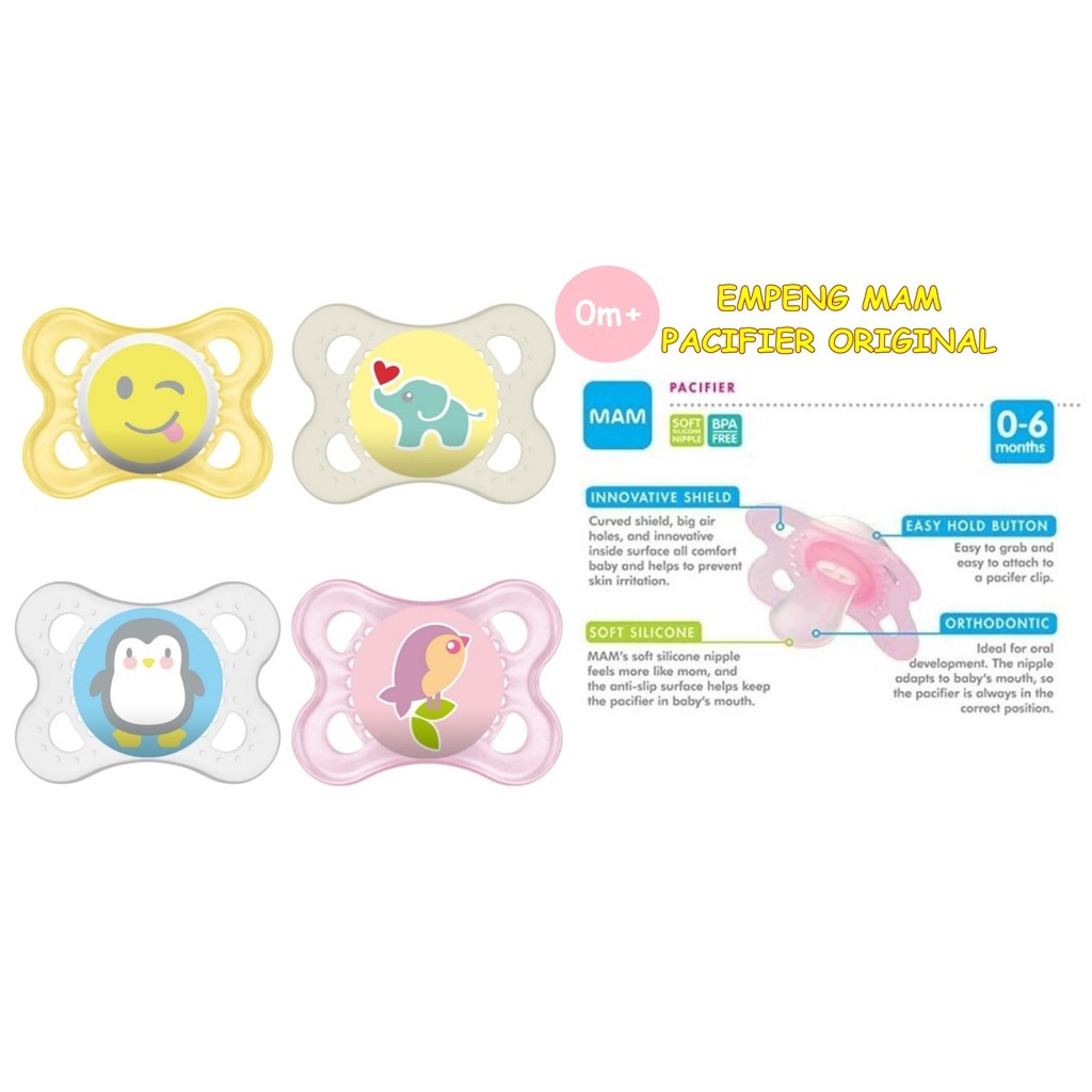 Jual EMPENG BAYI MAM ORIGINAL ORTHODONTIC PACIFIER ISI 1 PCS | Shopee ...