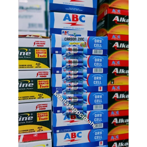 Jual Batre ABC biru AAA isi 12 pcs / baterai / battery / batu abc a3 ...