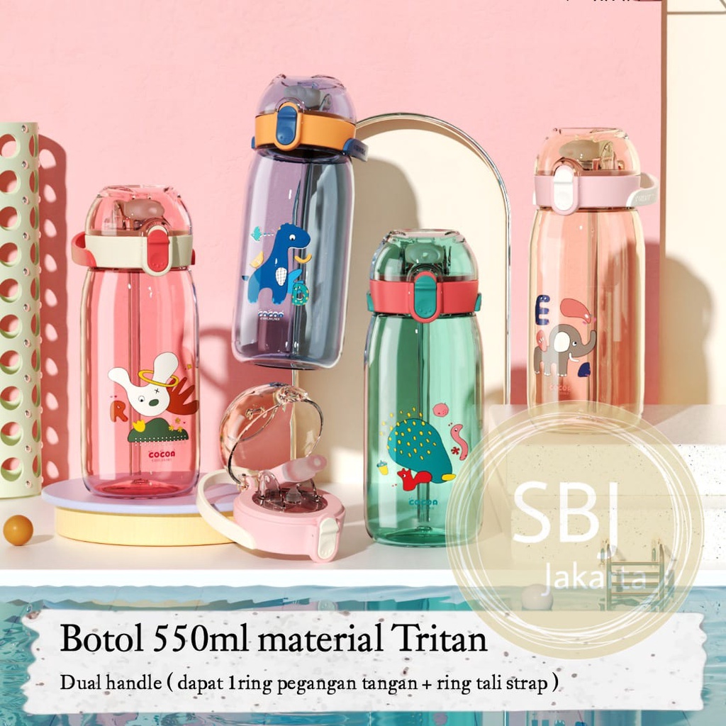 Jual Botol Minum anak material Tritan BPA Free Cocoa 550 ml Dengan ...
