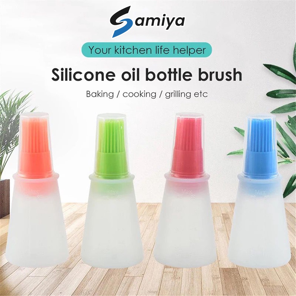 Jual silicone oil bottle brush grill BBQ / kuas botol tempat bumbu ...