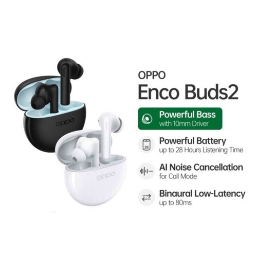 Jual HEADSET BLUETOOTH TWS OPPO ENCO BUDS 2 | Shopee Indonesia