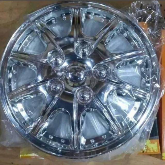 Jual DOP VELG BAN MOBIL RING 13 14 15 FULL CHROME 1 SET 4 PCS | Shopee ...