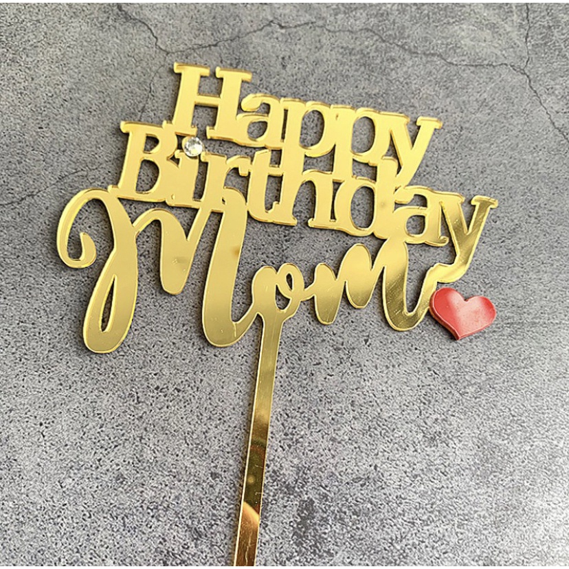 Jual TOPPER CAKE HBD MAMA happy birthday mama | Shopee Indonesia