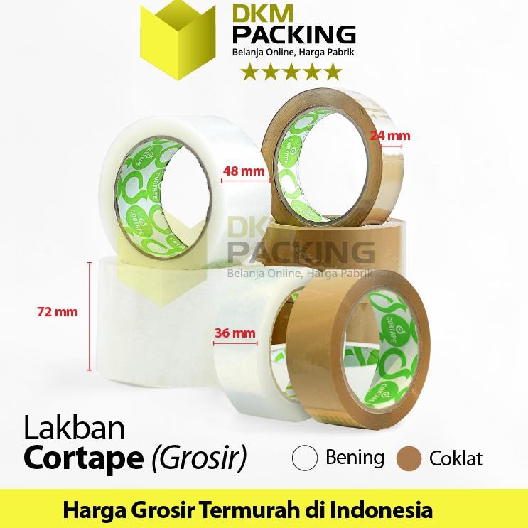Jual GRF Lakban 45mm x 300m JUMBO CORTAPE Plakban Isolasi TAPE /SATUAN ...