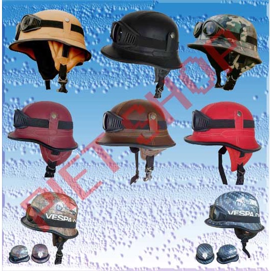 Jual HELM NAZI DEWASA KULIT KACAMATA SNI | Shopee Indonesia