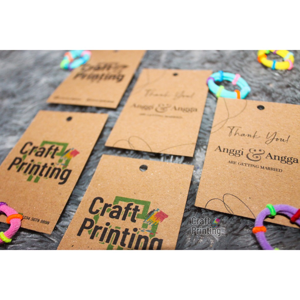 Jual HANGTAG / PRICETAG PAPER CRAFT / KRAFT (CUSTOM) | Shopee Indonesia