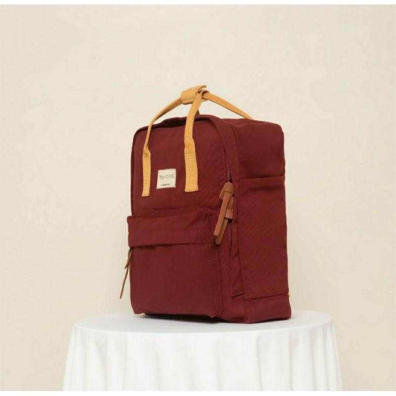 Jual Tas Bree Backpack Merche Maroon Original | Shopee Indonesia