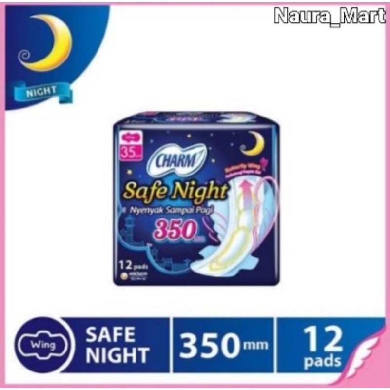 Jual CHARM SAFE Night Pembalut Wanita Wing 35 Cm 13 Pcs | Shopee Indonesia