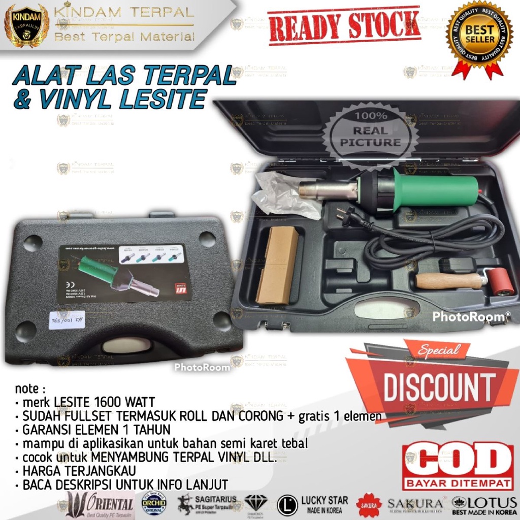 Jual LAS TERPAL DAN VINYL LESITE LST 1600W | alat penyambung TERPAL DAN ...