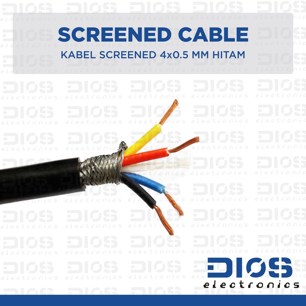 Jual Kabel Serabut Screened 4x0.5 mm Hitam (meteran) | Shopee Indonesia