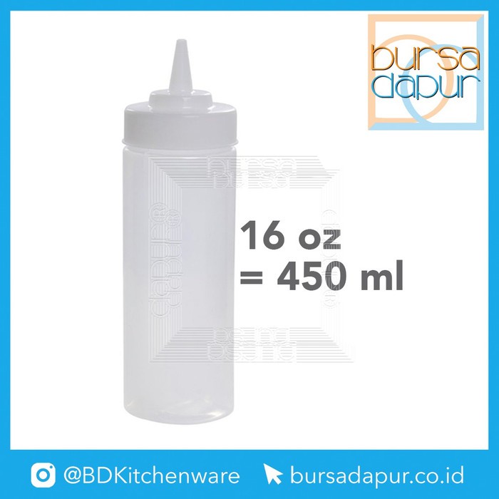 Jual Botol Saos/Mayonaise Plastik Bening | Clear Squeeze Dispenser [16 ...